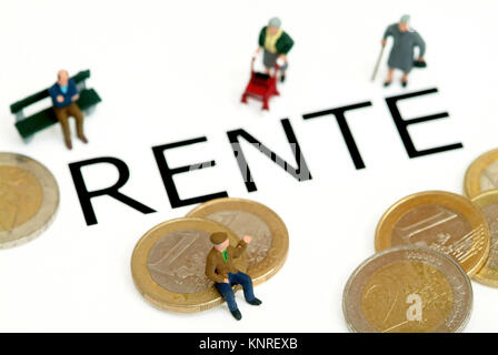Symbolbild Rente - symbolisch für Altersrente Stockfoto, Bild ...