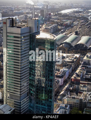 Frankfurt, Deutschland. Luftaufnahme vom Main Tower der Helaba ...