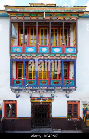 Blick von Shashur Gompa, Lahaul Valley, Keylong, Himachal Pradesh ...