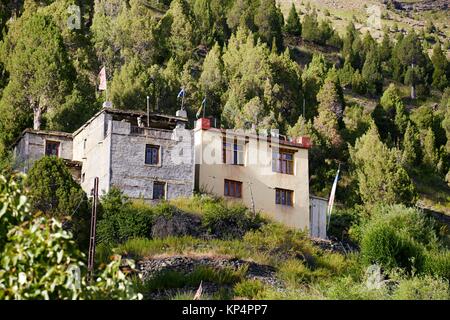 Blick von Shashur Gompa, Lahaul Valley, Keylong, Himachal Pradesh ...