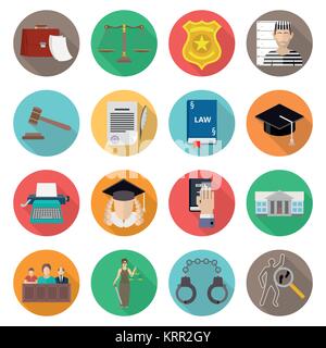 Symbole für Recht und Gerechtigkeit. Gesetzgebung und Gericht, Richter ...