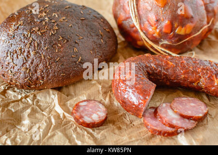 Kindziuk - traditionelle litauische Wurst Stockfotografie - Alamy