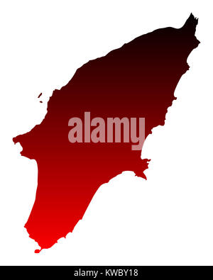 Landkarte von Rhodos Stockfotografie - Alamy