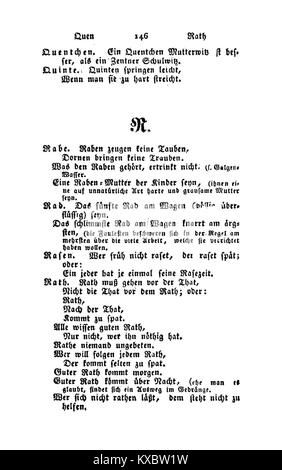 Ein Eintrag aus dem Sprichwörter-Lexikon von Wagener, einem ...