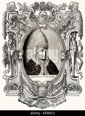 Bonifatius VIII., Papst von 1294 bis zu seinem Tod im Jahre 1303 ...