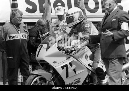 Geoff Johnson, Motorrad Racer Reiter, Platz 2 1986 Formel 1 TT Isle of ...