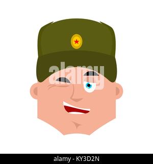 Ein Cartoon Emoji Emoticons Armee Bootcamp Feldwebel mit Sonnenbrille ...
