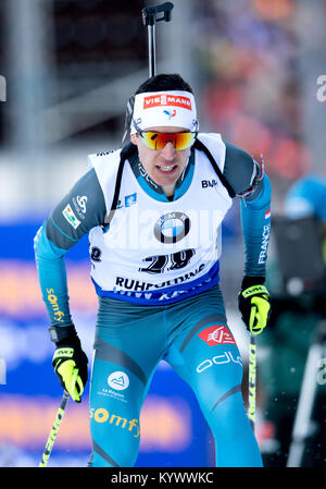 Quentin Fillon Maillet aus Frankreich tritt am 09. März 2019 beim 10-km ...