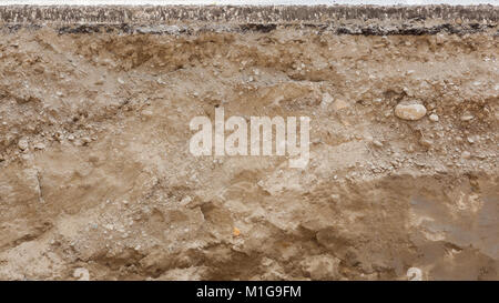 Abschnitt der Asphaltstraße Asphalt-Schichten-Vektor-illustration ...