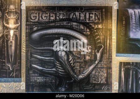 Berühmte Film SF monster Alien in der Lobby von HR Giger Museum im ...