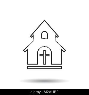 Die Kirche Heiligtum vector illustration symbol. Einfache flache ...