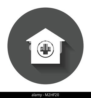 Krankenhaus Gebäude Vektor icon. Krankenhaus medizinische Klinik ...