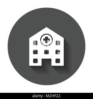 Krankenhaus Gebäude Vektor icon. Krankenhaus medizinische Klinik ...