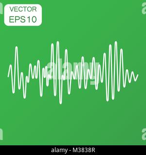 Vektor Sound Symbol Kurve. Geschäftskonzept Schallwellen und ...