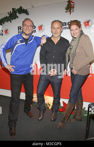 Reinhold Beckmann mit Moderatoren John Ment und Birgit Hahn, Radio ...