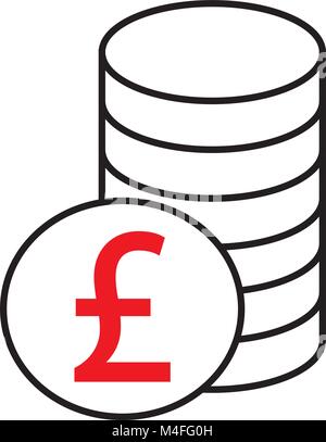 Münzen stack Vector Illustration. Geld Münzen Symbol in Flat Style ...