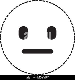Emoticon cartoon Gesicht sprachlos Ausdruck Stock-Vektorgrafik - Alamy