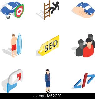 Aktiengesellschaft Symbole, Cartoon Stil Stock-Vektorgrafik - Alamy