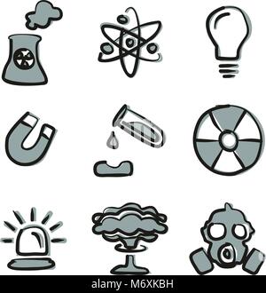 Atomkraftwerk Symbole Freehand Stock-Vektorgrafik - Alamy