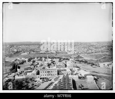 Dieses Bild bietet einen Blick auf den Ölberg und Jerusalem vom Turm ...