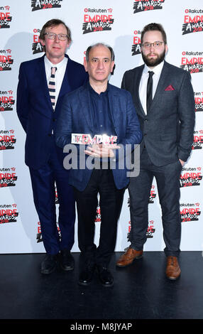 Kevin Loader, Armando Iannucci and Peter Fellows from left to right ...