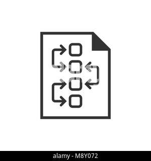 Taktischen plan Dokument Symbol. Vector Illustration. Business ...