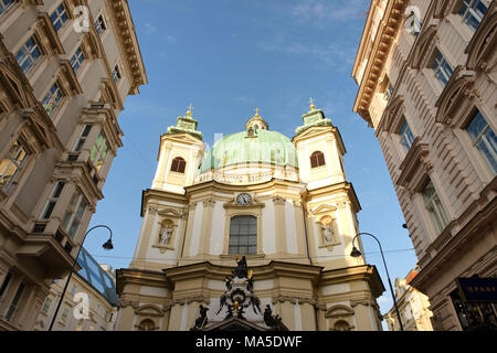Wien, Österreich. Die Peterskirche (St. Peters Church) Barock römisch ...
