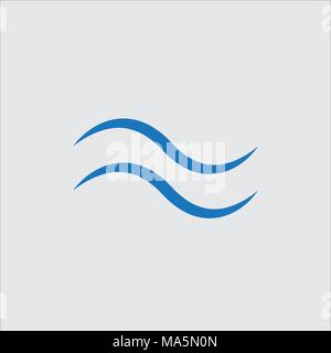 Wasser Wellen Symbol Vektor Grafik Design logo Vorlage Vektor Abbildung ...
