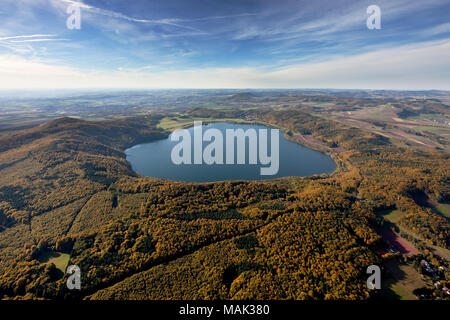 Luftaufnahme, Östliche Eifel Vulkan, See Calder, Caldera, Nickenich ...