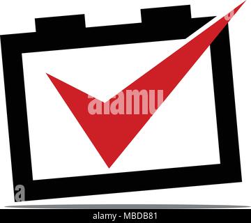 Design-Vorlage für Vektorlogo mit Batterieprüfzeichen ...