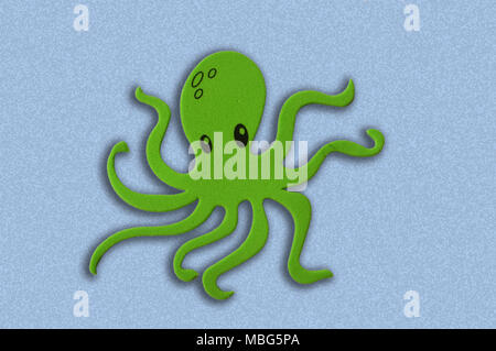 Lustige Comic-Krake isoliert auf weißem Hintergrund Vektor Abbildung ...