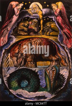 Das Buch Hiob, Illustration von William Blake. Zuerst veröffentlicht ...