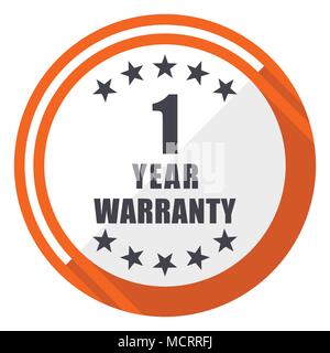 Garantie Garantie 2 Jahr orange Zeiger vektor Icon in eps 10 auf weißem ...