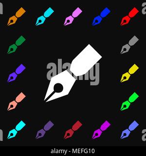 Stift -Symbol. Vielen bunten Symbole für Ihr Design. Vector ...