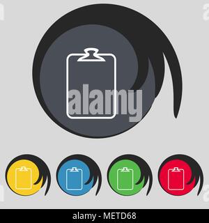 Datei-Anhang-Symbol. Büroklammer-Symbol. Befestigen Sie Schild. Neun ...