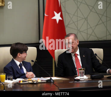 Ankara, Türkei. 23 Apr, 2018. Türkischen Präsidenten Recep Tayyip ...