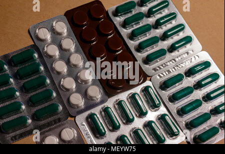Blister-Verpackungen, Tabletten, anders, Verpackung Stockfoto, Bild ...