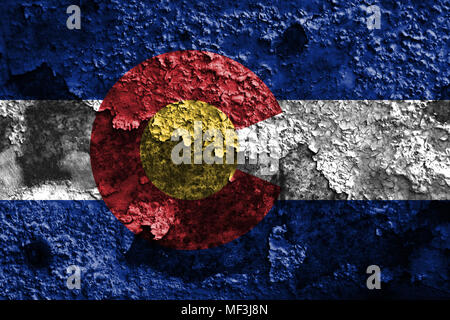 Grunge Colorado State Flag. Colorado Flagge Pinselstrich ...