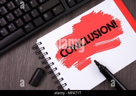 Schreiben Hinweis Übersicht Fazit Motivation nennen. Business foto ...