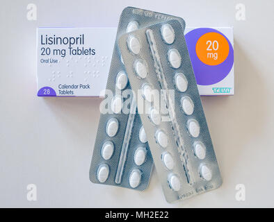 Packungen mit Tabletten für die Behandlung der Hypertonie oder ...