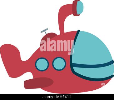 Cartoon gelben u-Boot unter Wasser Stock-Vektorgrafik - Alamy