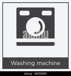 Symbol der Waschmaschine dünne Linie Symbol von Hausgeräten ...