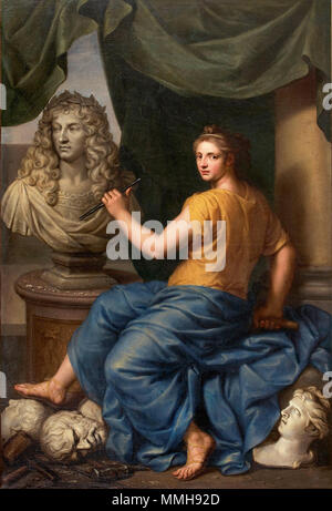 Portraits du roi Louis XIV (1638-1715), en costume de Theatre et au carrousel. Gravure en ...