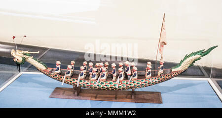 China, Drachenboot für den Rennsport, Modell in den Vatikanischen ...