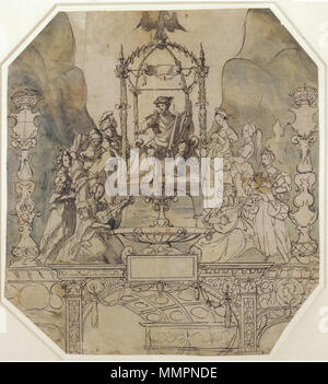 Apollo und die Musen auf Parnassus. 1533. Hans Holbein d. J.-Apollo und ...