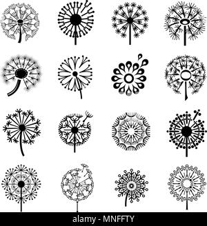 Löwenzahn logo Symbole gesetzt. Einfache Abbildung: 16 Löwenzahn logo ...