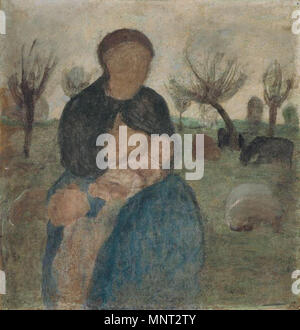 Dieses Gemälde von Paula Modersohn-Becker, „Mutter mit Kind“, fängt ...