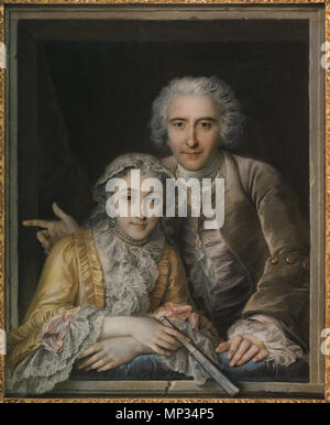 Portrait von Philippe Coypel und seine Frau, 1742, Charles-Antoine ...