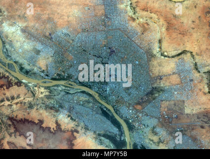 Blick auf die Stadt und den Fluss Niger Niamey, Niger Stockfotografie ...