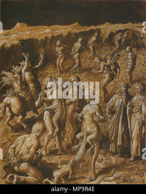 . Abbildung: Dante's Inferno, Canto 8. 1587. Stradanus (1523 - 1605 ...